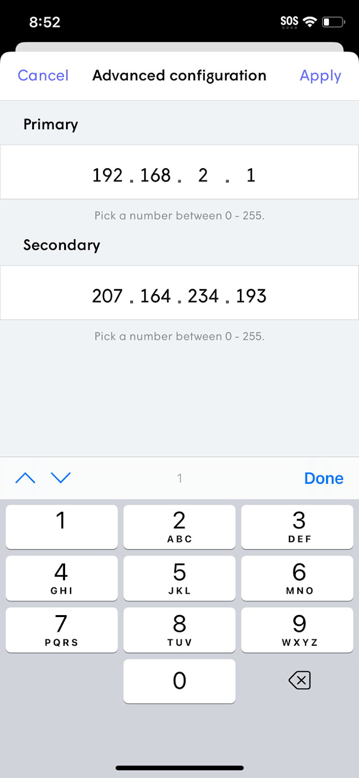 WorkPass router settings